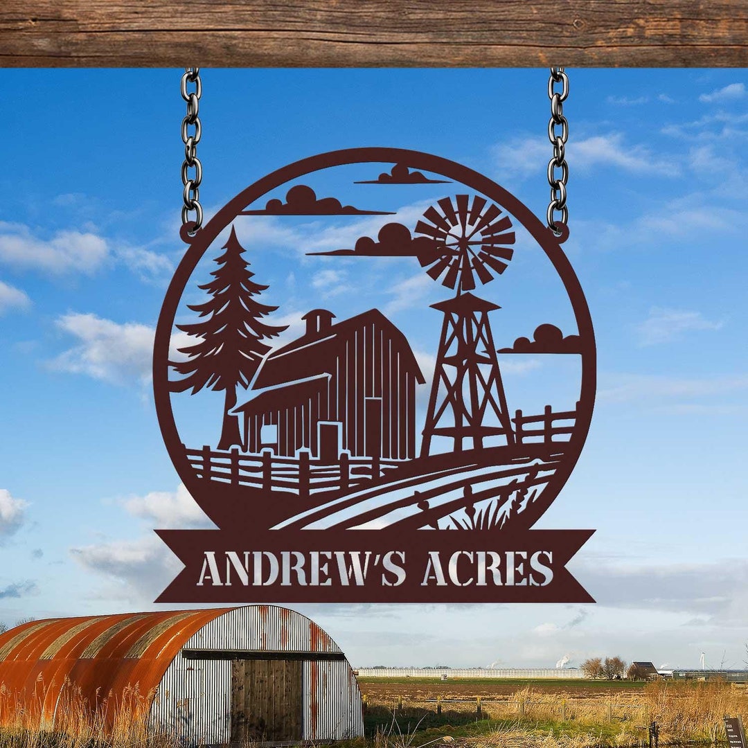Custom Ranch Metal Sign, Outside Barn Country Sign, Custom Farmhouse ...