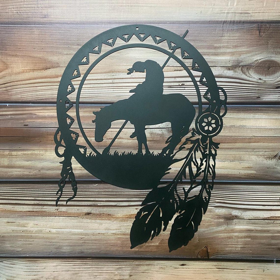 End of the Trail Metal Wall Art, End of the Trail Arrowhead Sign, End ...