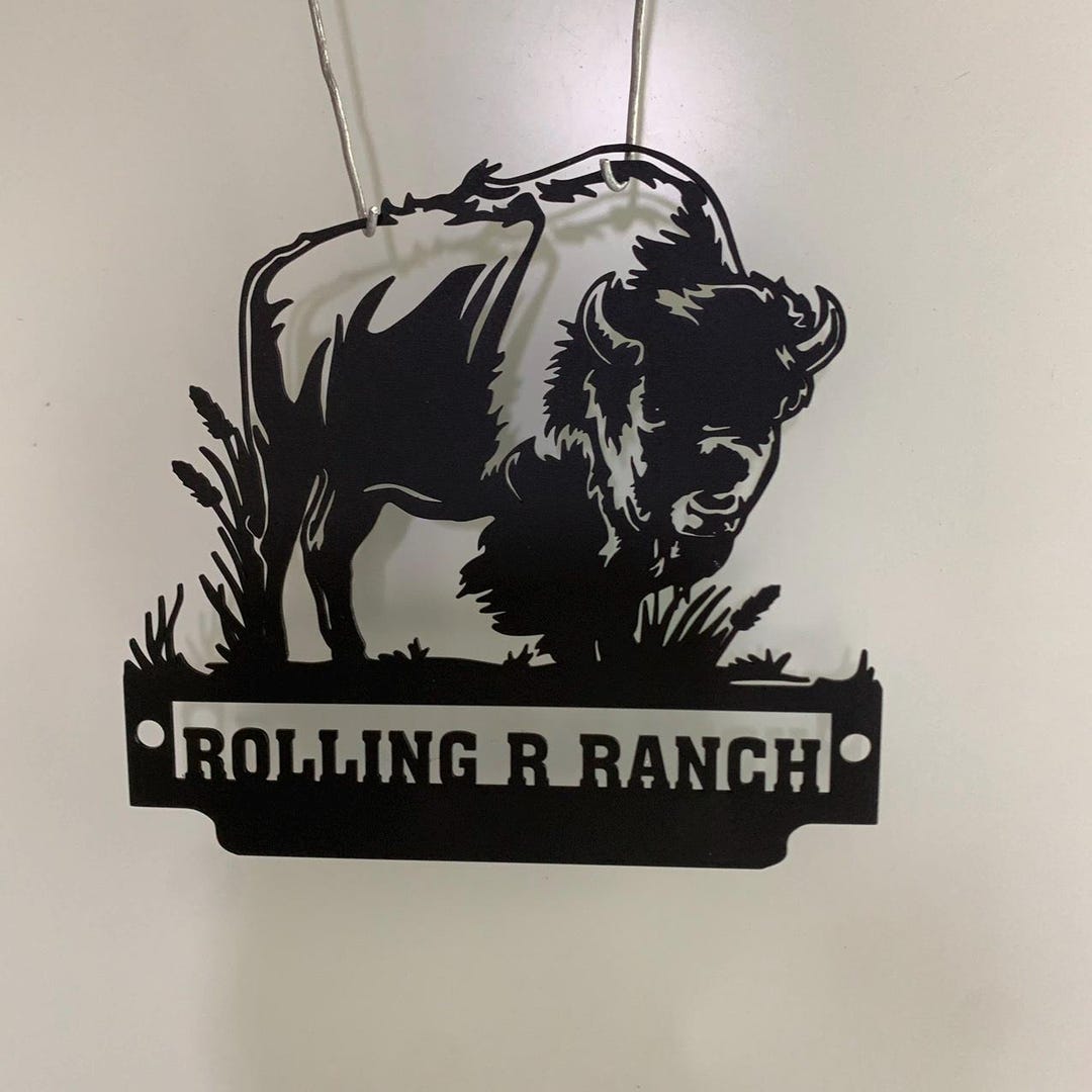 Custom Bison Buffalo Metal Wall Art, Personalized Bison Buffalo Metal ...