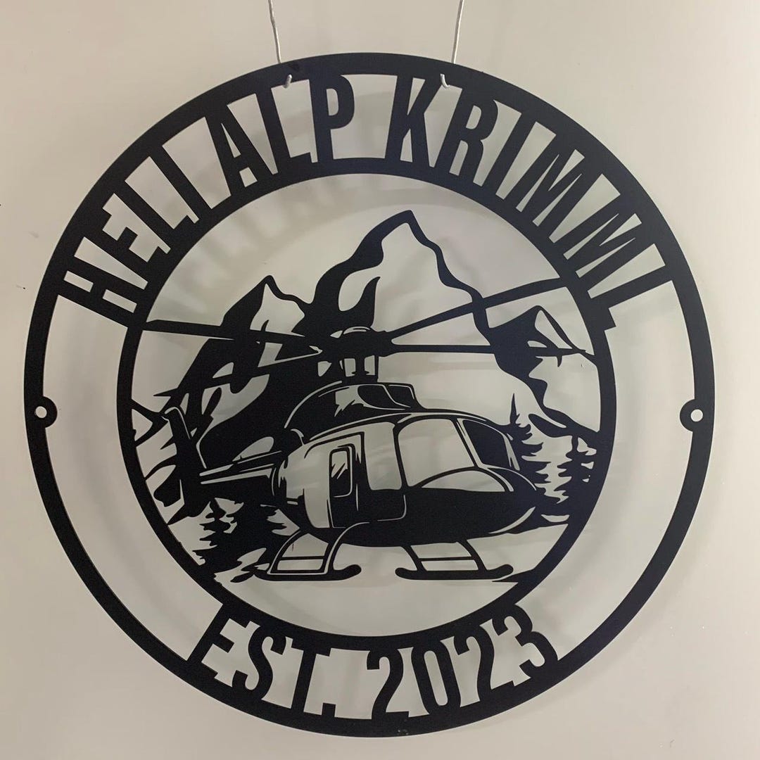 Custom Helicopter Metal Wall Art, Personalized Pilot Metal Name Sign ...