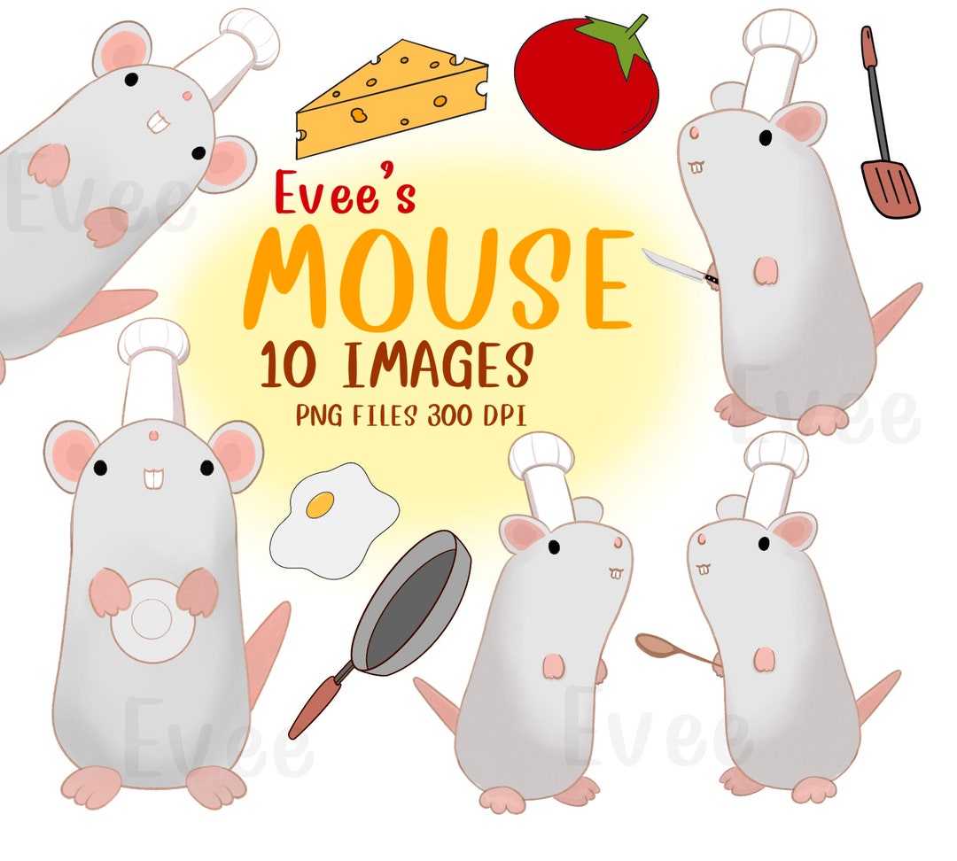 Watercolor Cute Mouse Clipart Happy Mouse Clipart Pet Illustrations ...