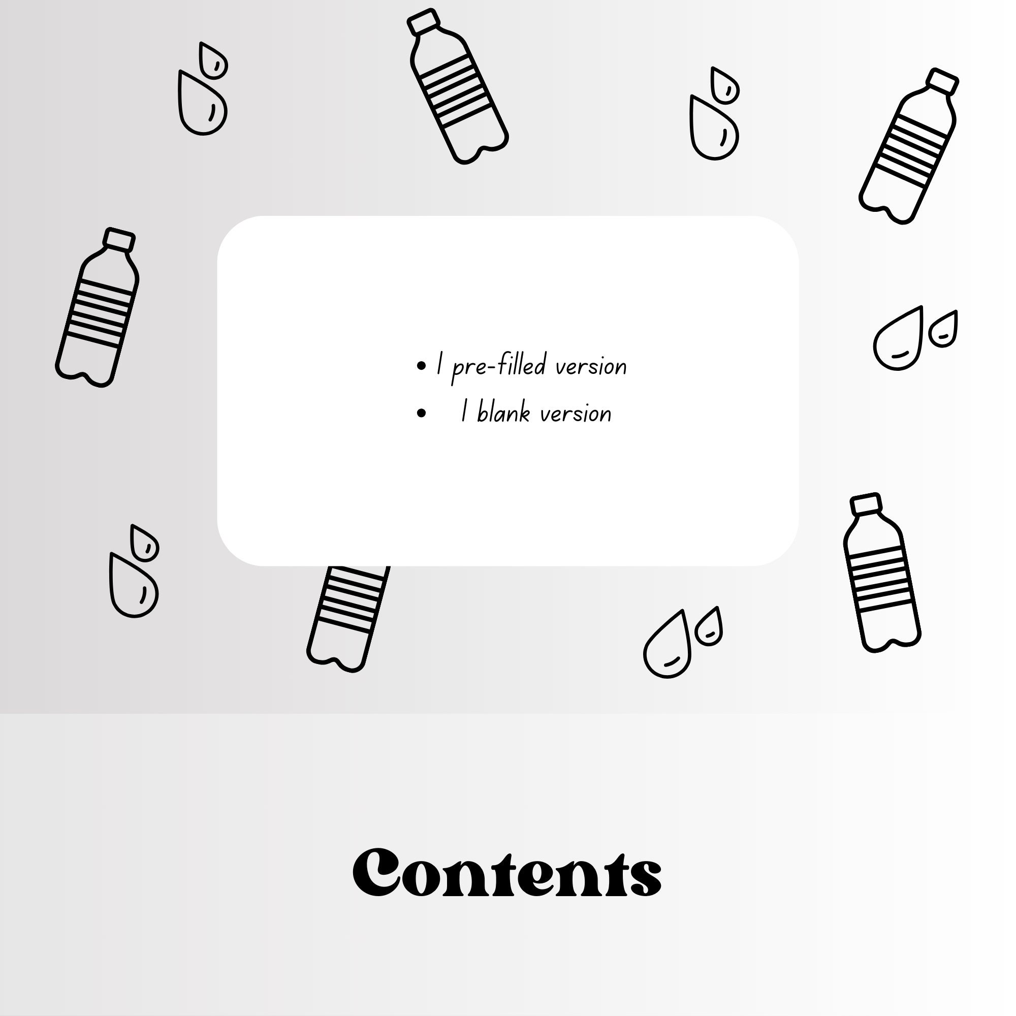 Annual Hydration Tracker Printable Water Intake Chart Health And Wellness Goal Setting