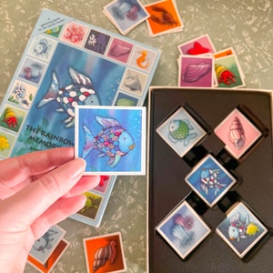 Vintage Rainbow Fish Memory Game 90s Card Game Board Game Holographic ...