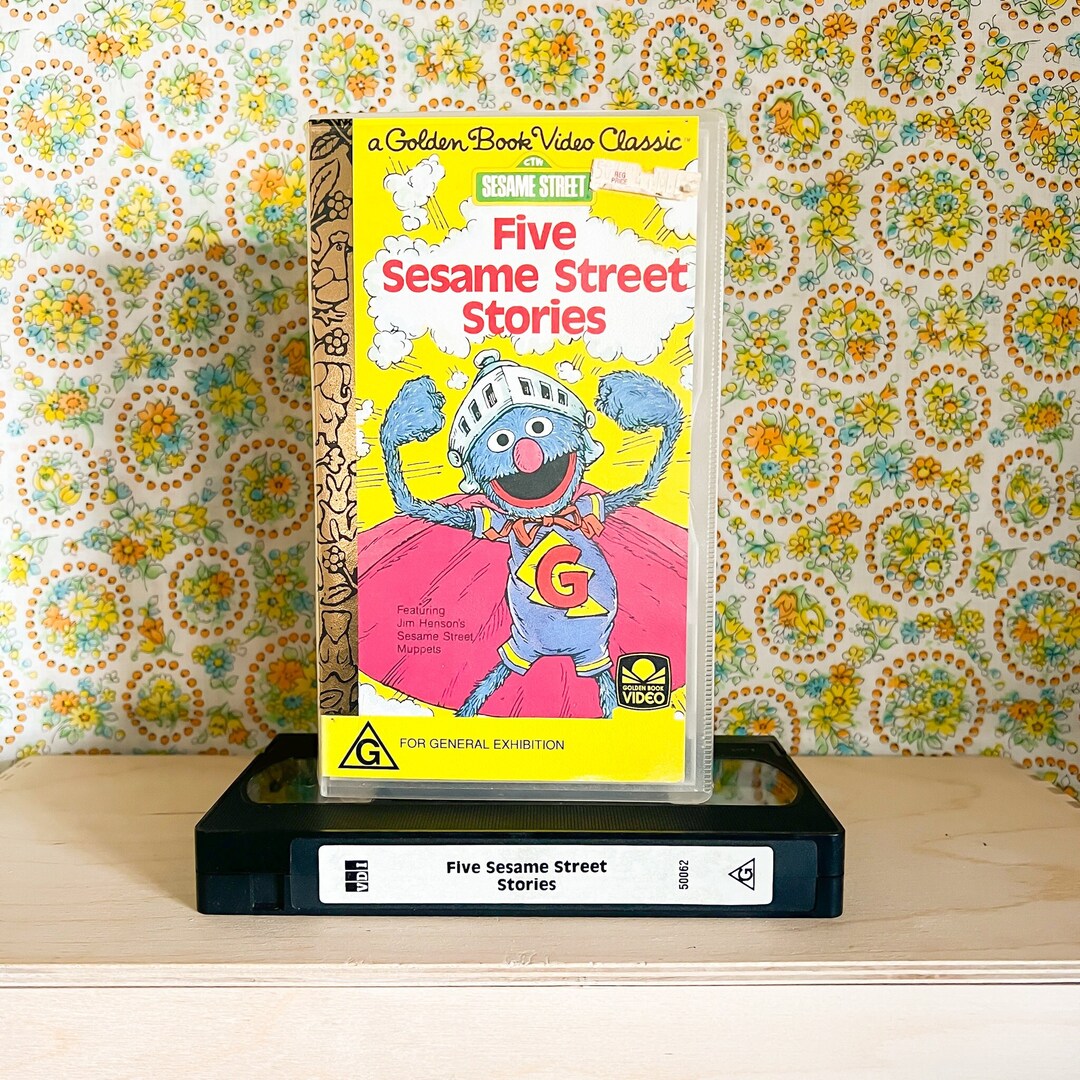 Vintage Rare Super Grover VHS Five Sesame Street Stories 1992 30mins ...