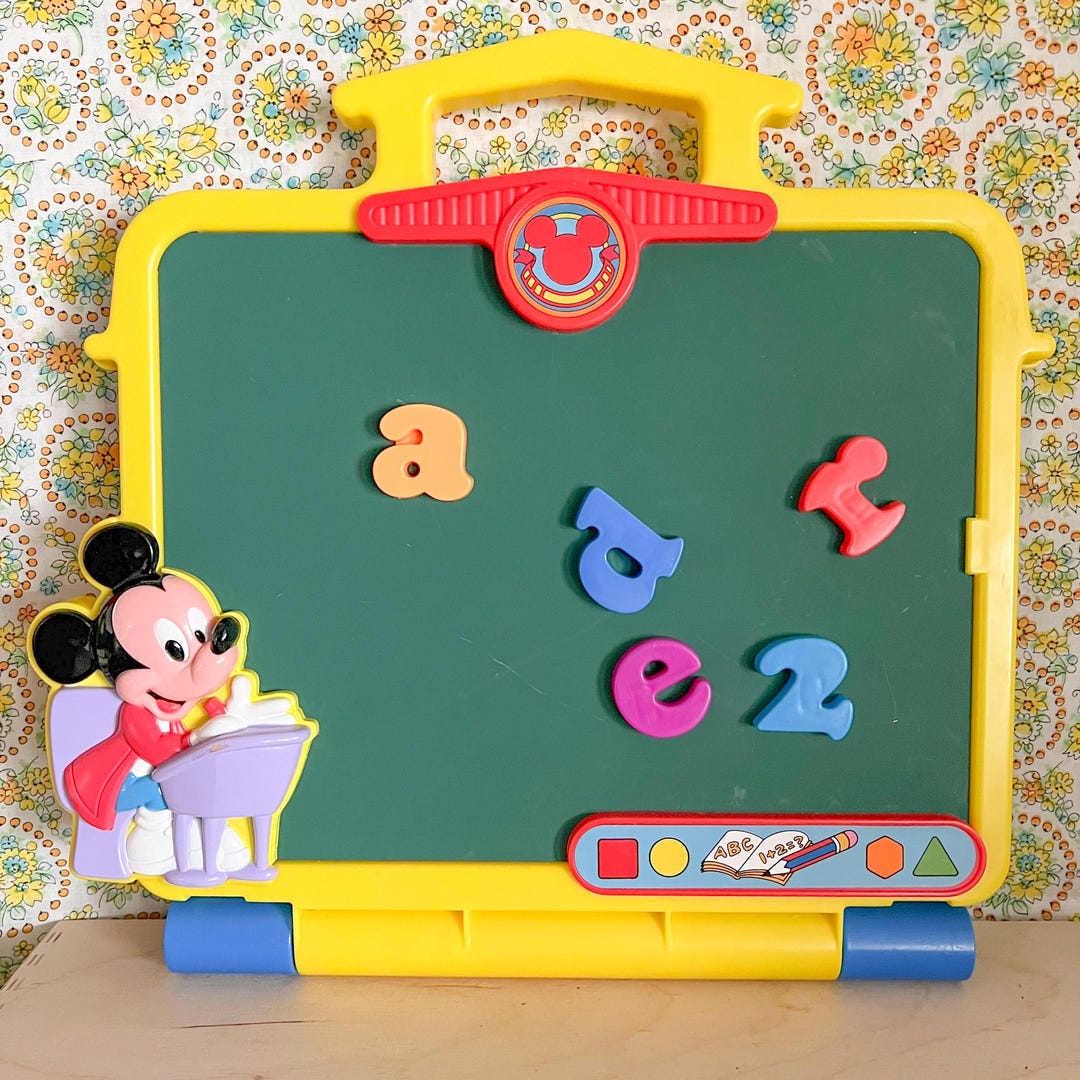 Vintage Mickey Mouse Magnetic Chalkboard - Disney - Numbers, Letters ...