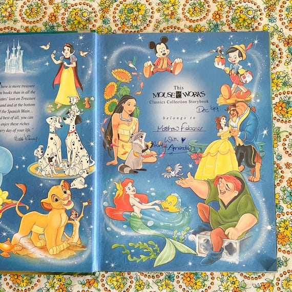 Disney Classic Storybook Mouse Works Vintage Disney's The Fox And The