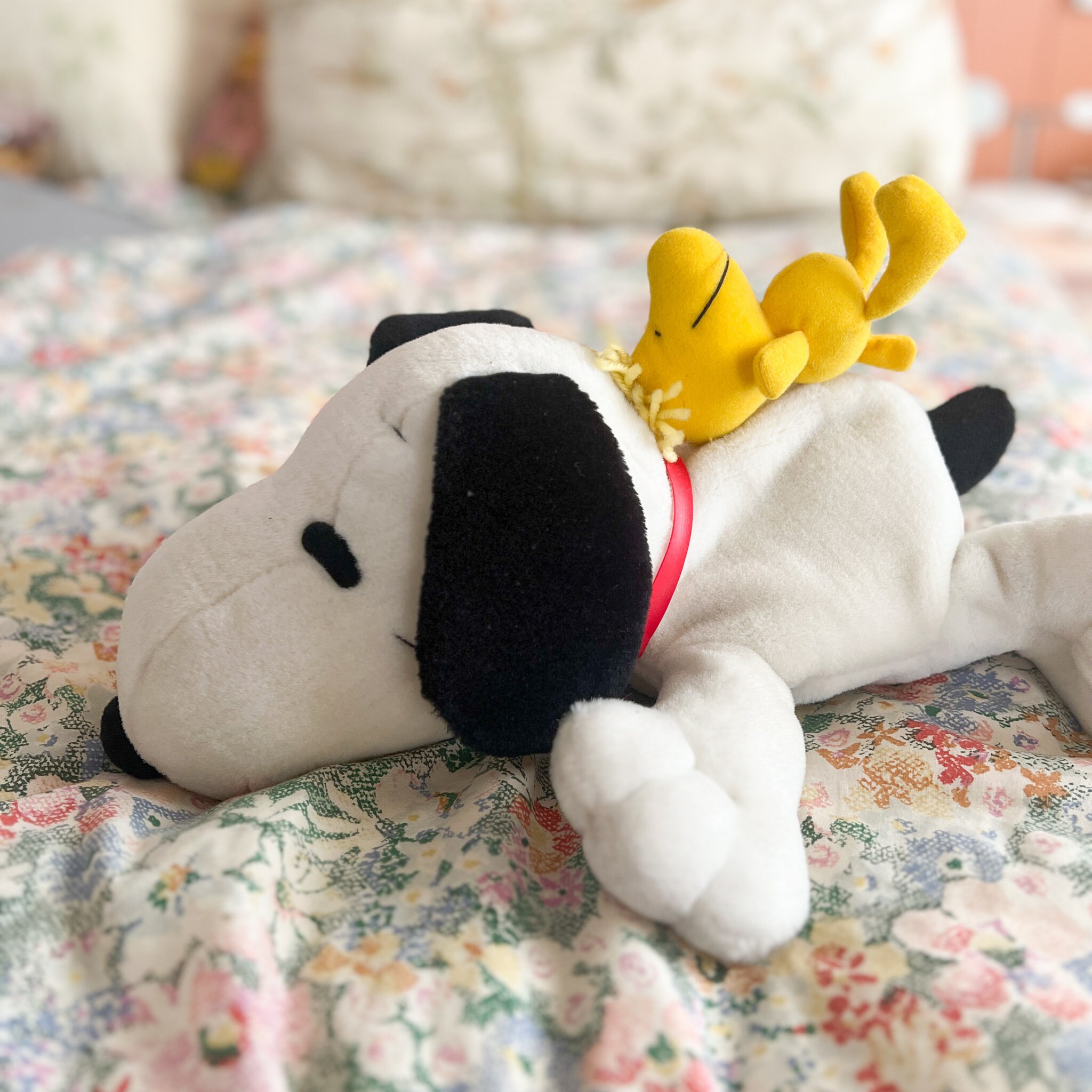 Vintage Snoopy Woodstock Snoring Plushie 1970s Very Good Tested/working ...