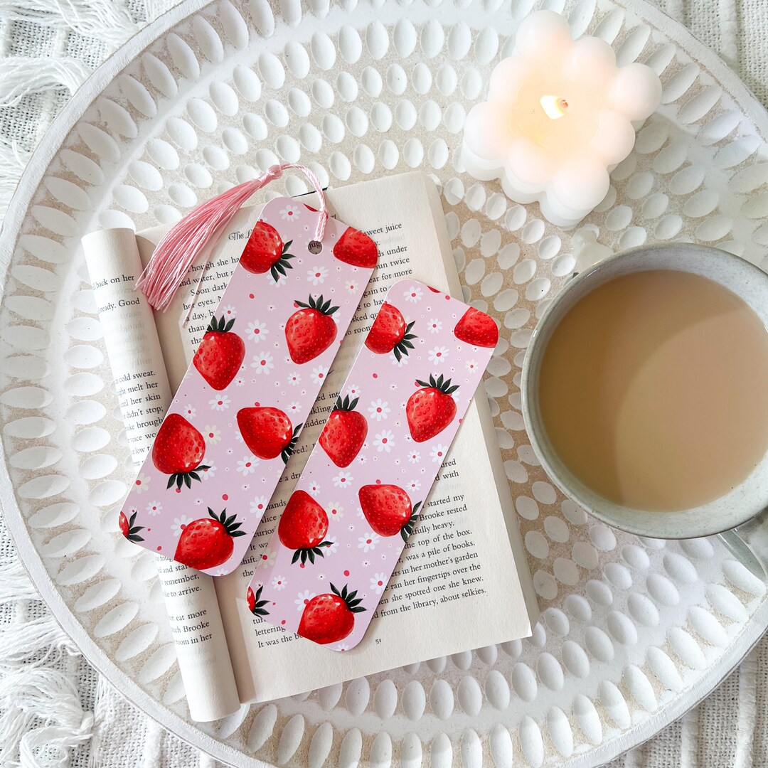 Strawberry Kisses Bookmark Fantasy Lover Gift for Book Lover Sassy ...