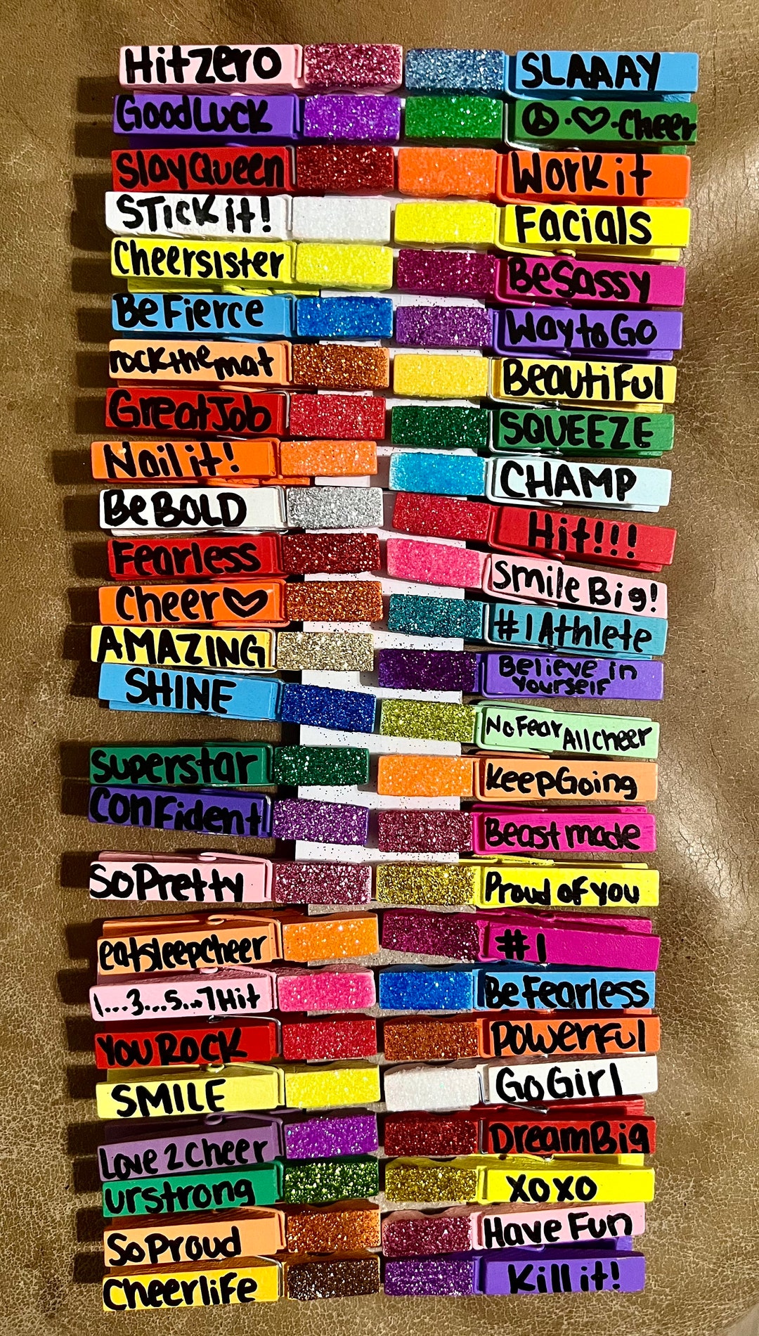 Glittered Cheer Pins - Etsy