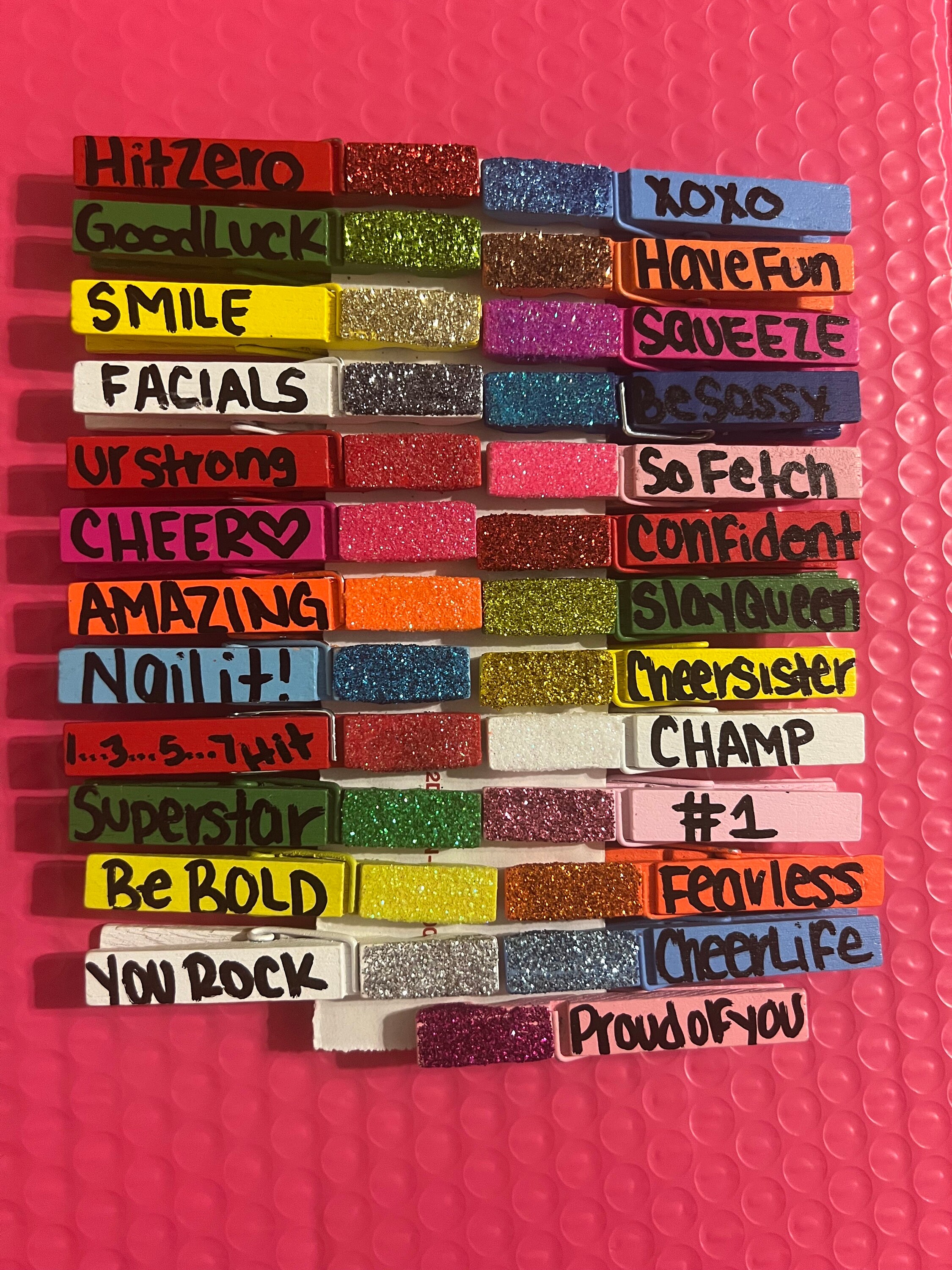 Glittered Cheer Pins - Etsy