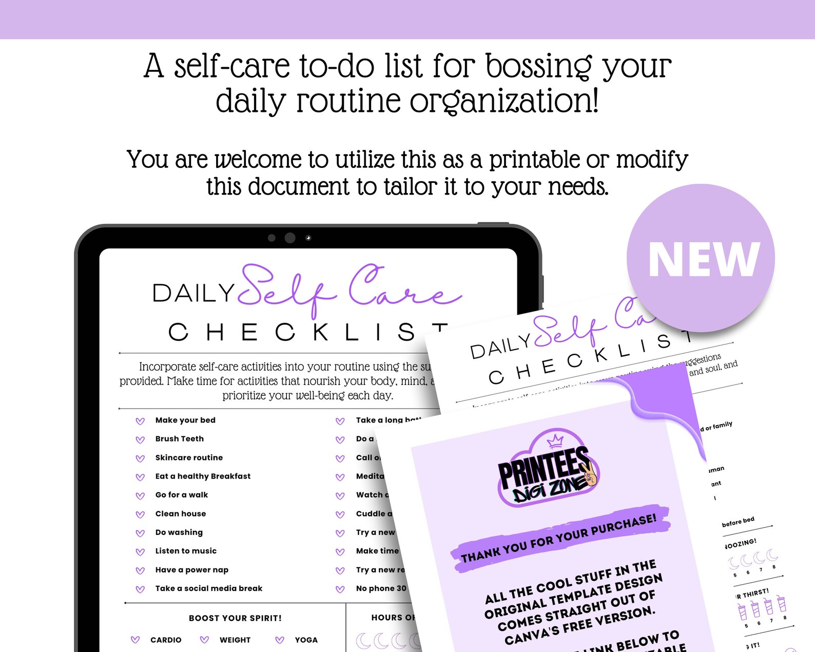 Editable Daily Checklist | Instant Download | Printable PDF ...