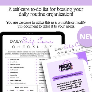 Editable Daily Checklist | Instant Download | Printable PDF ...