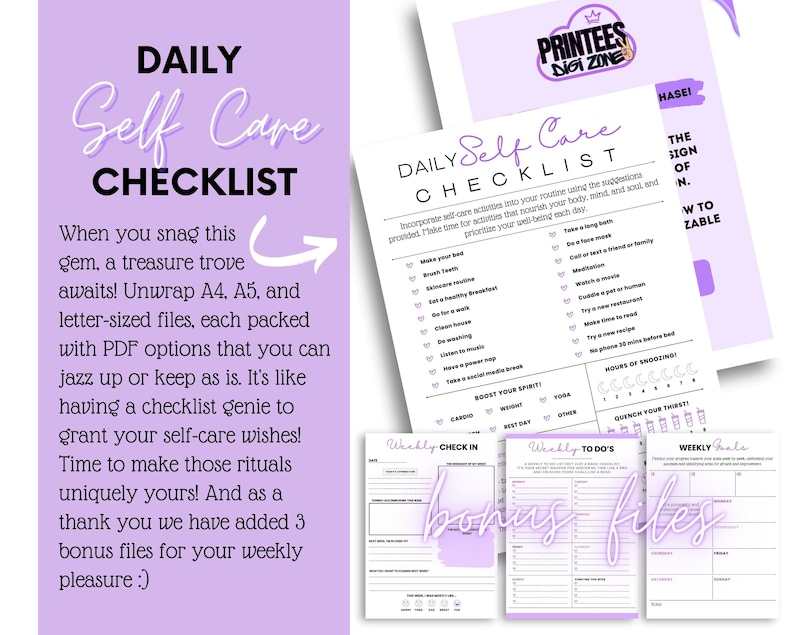 Editable Daily Checklist | Instant Download | Printable PDF ...