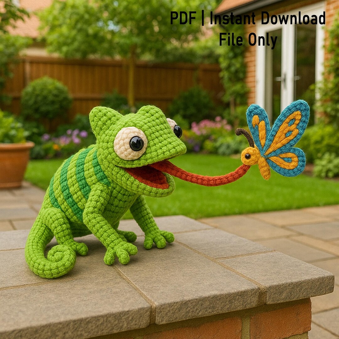 Beginner Chameleon and Butterfly Amigurumi Crochet Pattern | PDF ...