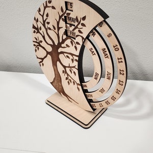 Tree Forever Calendar, Perpetual Calendar, Any Year Wooden Calendar - Etsy