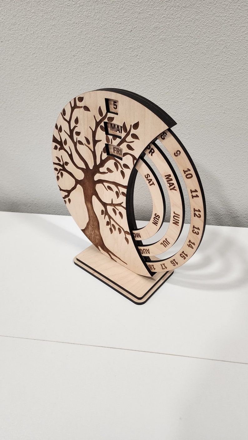 Tree Forever Calendar, Perpetual Calendar, Any Year Wooden Calendar - Etsy