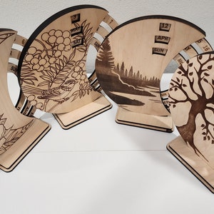 Tree and Lake Scene Birch Wood Perpetual Calendar - Etsy