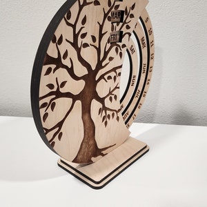 Tree Perpetual Calendar: Laser Engraved Birch Wood - Etsy