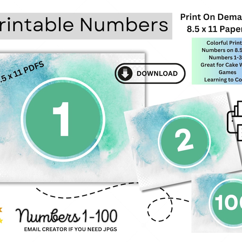 Cake Walk Numbers - Etsy