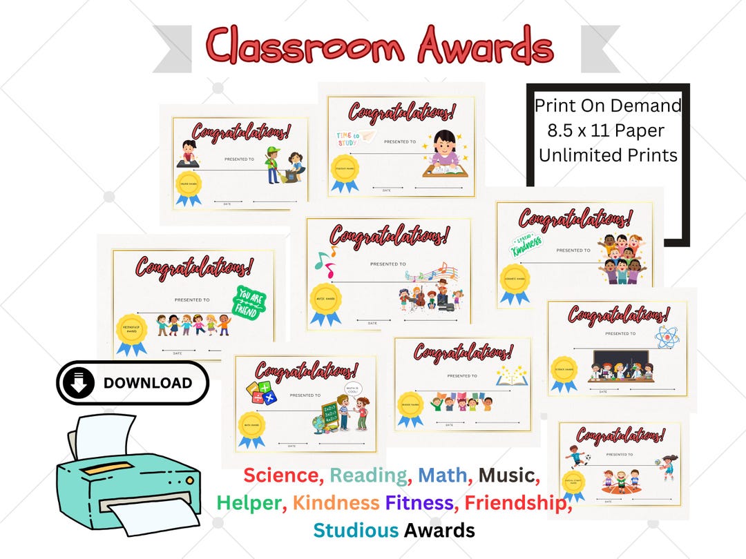Kids Awards, Classroom Award, Cute Kids Award for Classroom Awards for ...