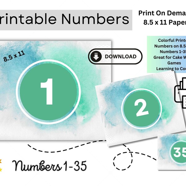 Cake Walk Numbers - Etsy