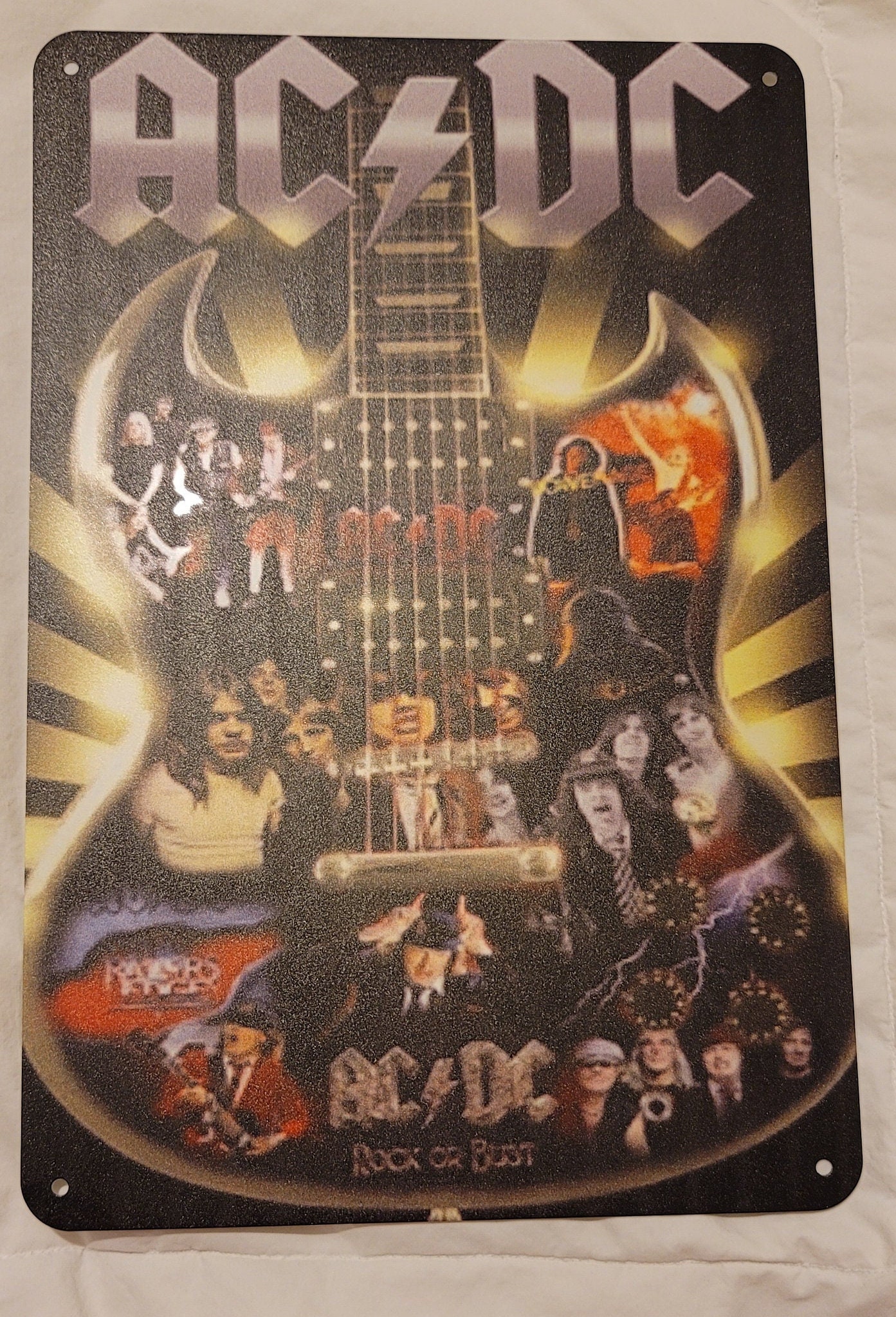 12" X 8" AC/DC Metal Sign - Etsy