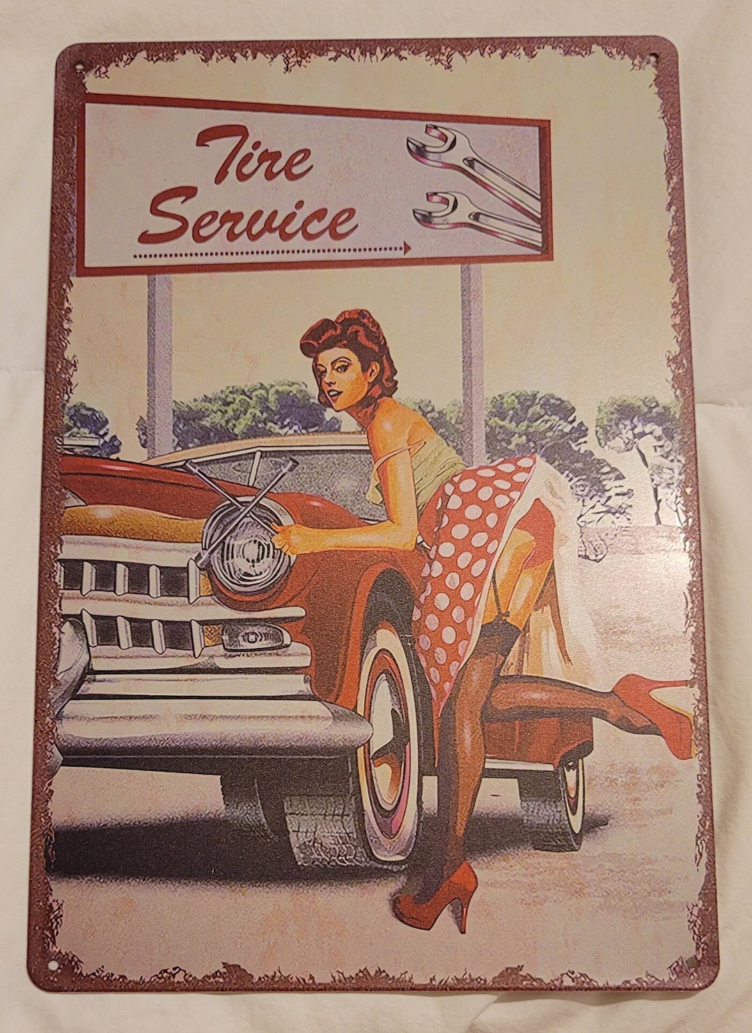 12" X 8" Tire Service and Repair Sign - Etsy