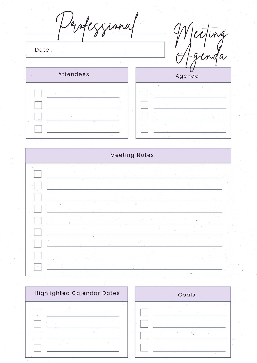 Planner, To-do List, Meeting Notes, Guide - Etsy