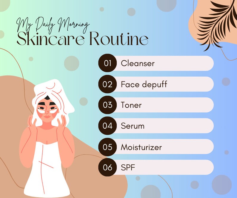 Step by Step Morning Skincare Routine - Etsy