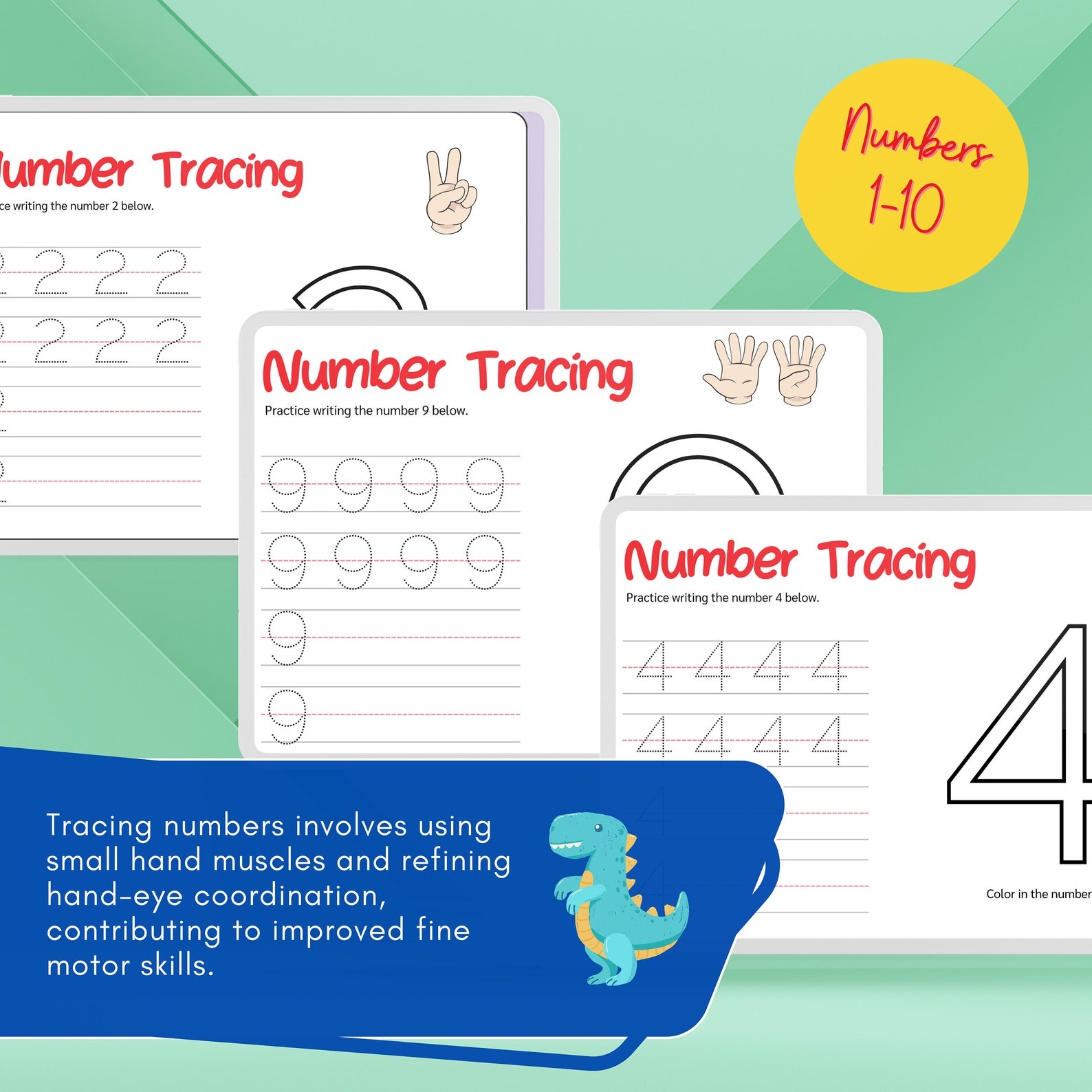 0-10 Number Tracing for Early Learner, Pre-k Number Tracing, Number ...