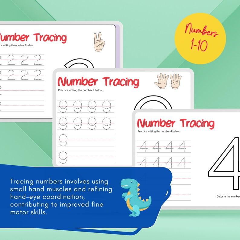 0-10 Number Tracing for Early Learner, Pre-k Number Tracing, Number ...