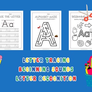 Preschool Activities for Early Learners Letter Practice Workbook for ...