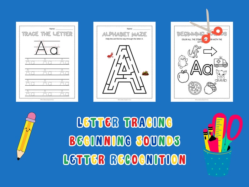 Preschool Activities for Early Learners Letter Practice Workbook for ...