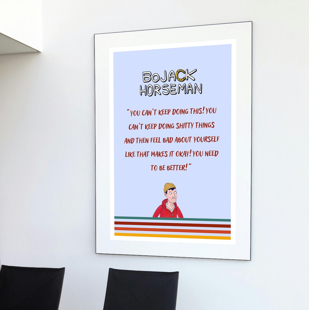 Instant Digital Download Bojack Horseman Digital Downloadable Poster Printable Poster Todd ...