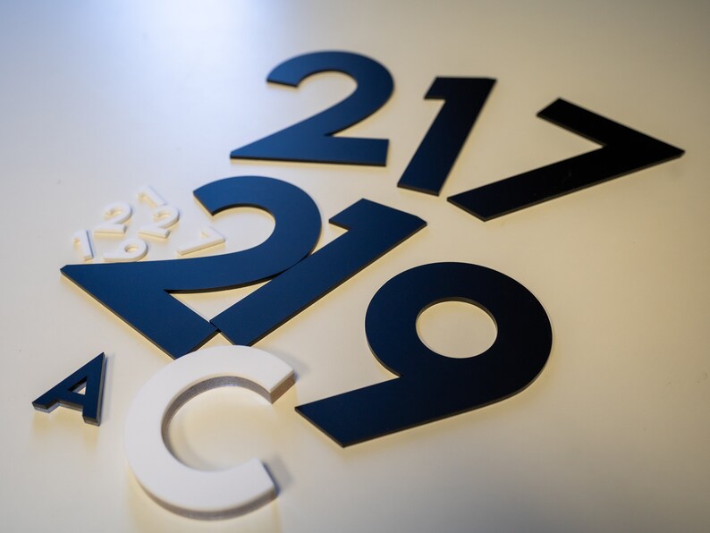 Matte Acrylic Letter Number for Art and Craft Free 3M Adhesive Backing ...