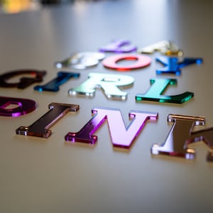 Mirrored Acrylic Letter Number for Art and Craft | Get Free 3M Adhesive ...