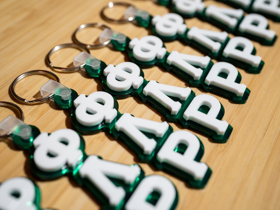 Customized Acrylic Greek Paddle Keychain | Greek Keychains | Greek Key ...