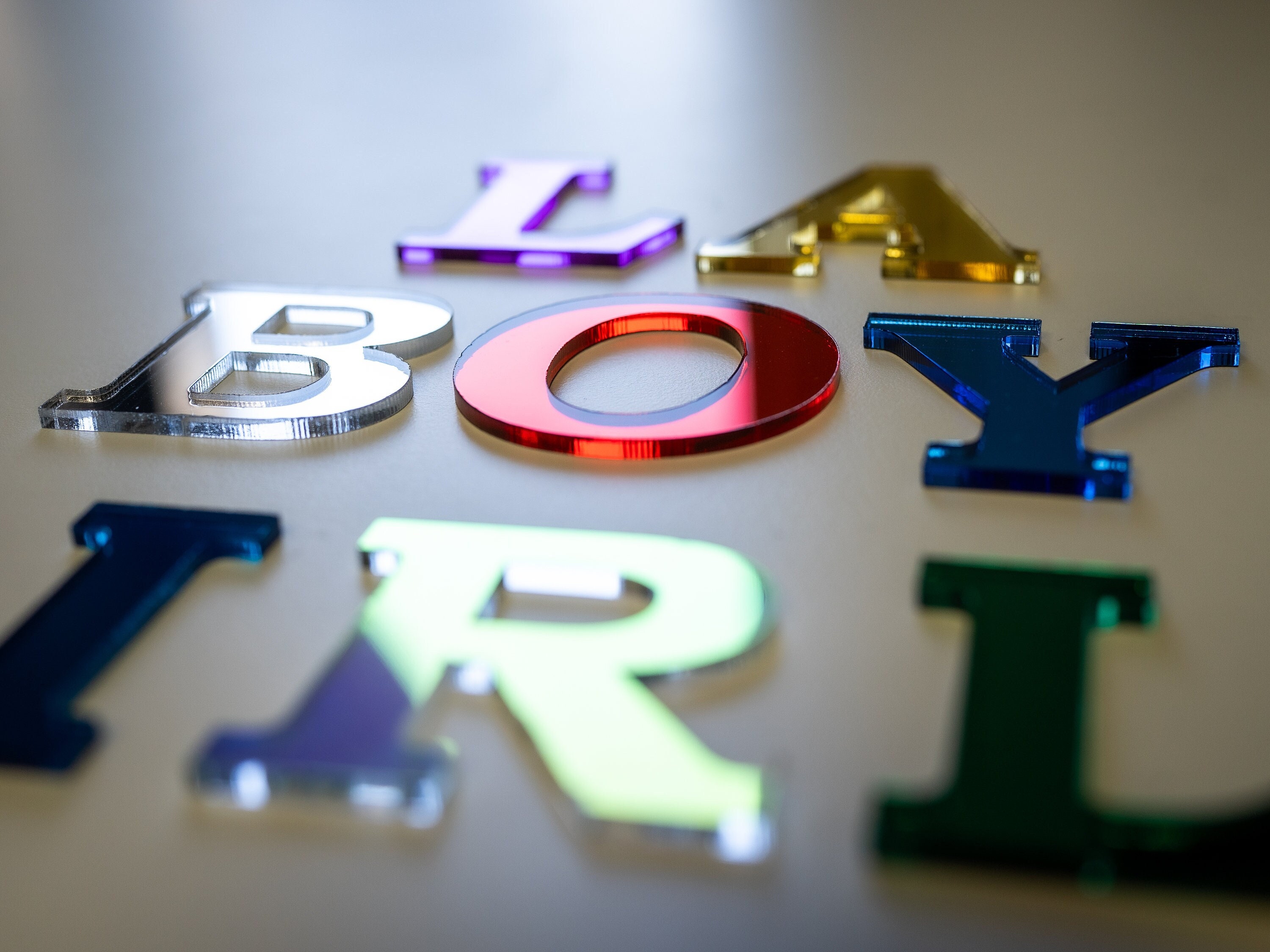 Mirrored Acrylic Letter Number for Art and Craft Get Free 3M Adhesive ...