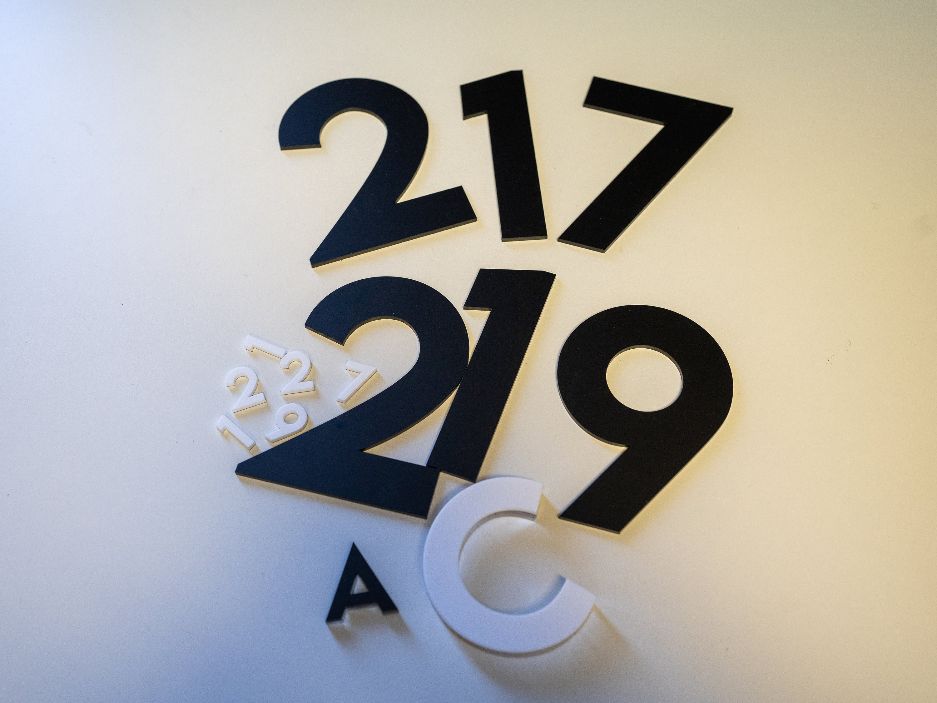 Matte Acrylic Letter Number for Art and Craft Free 3M Adhesive Backing ...