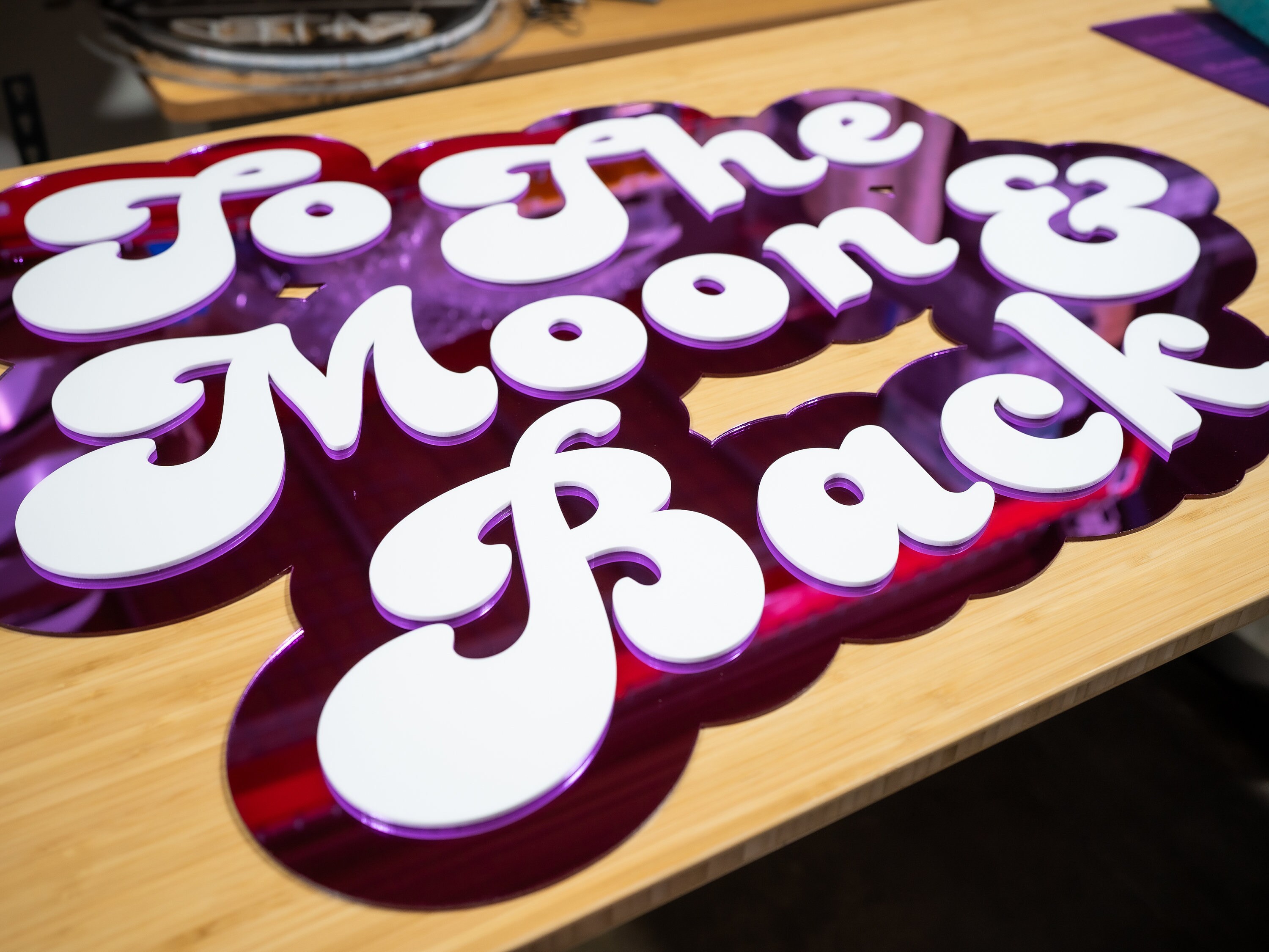 Acrylic Name Sign Double Two Tone Personalized Custom Mirror Name Word ...