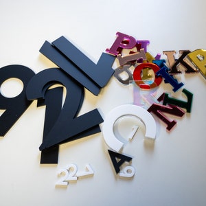 Matte Acrylic Letter Number for Art and Craft | Free 3M Adhesive ...
