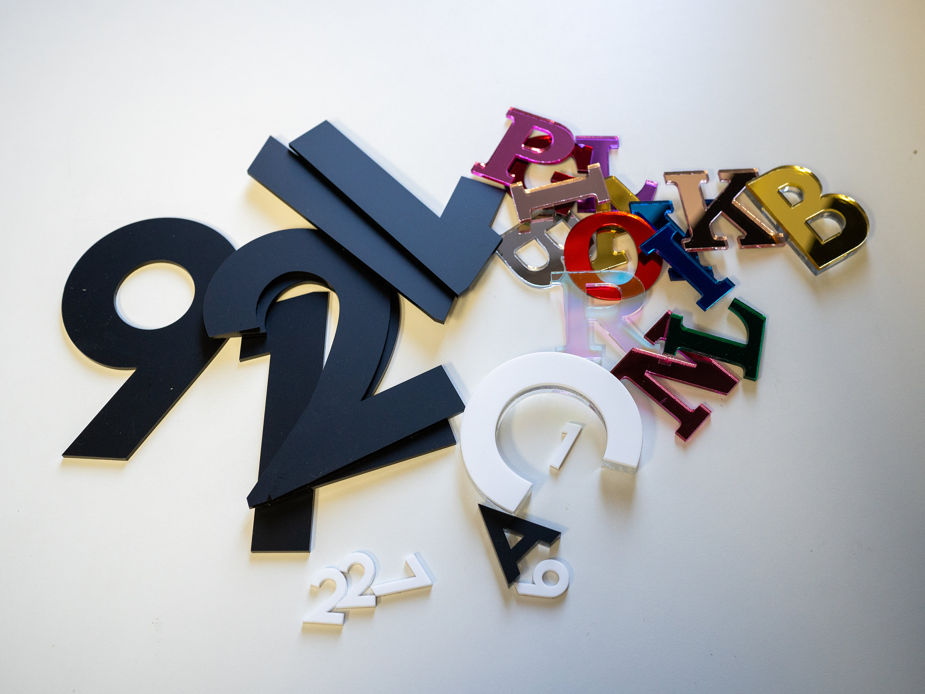 Mirrored Acrylic Letter Number for Art and Craft Get Free 3M Adhesive ...