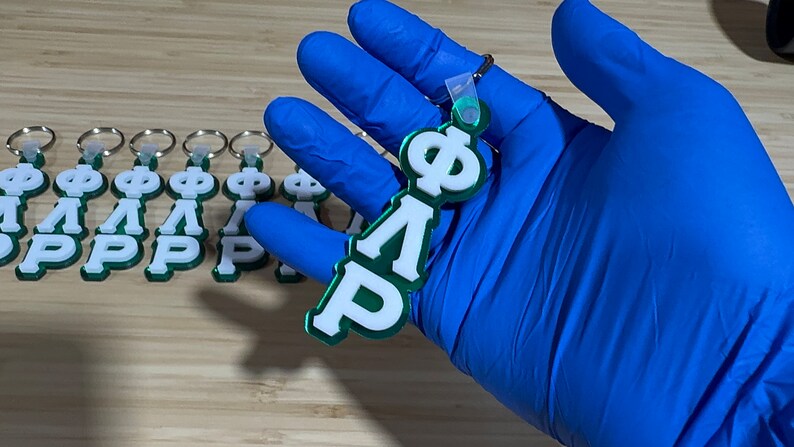 Customized Acrylic Greek Paddle Keychain Greek Keychains Greek Key Fob ...