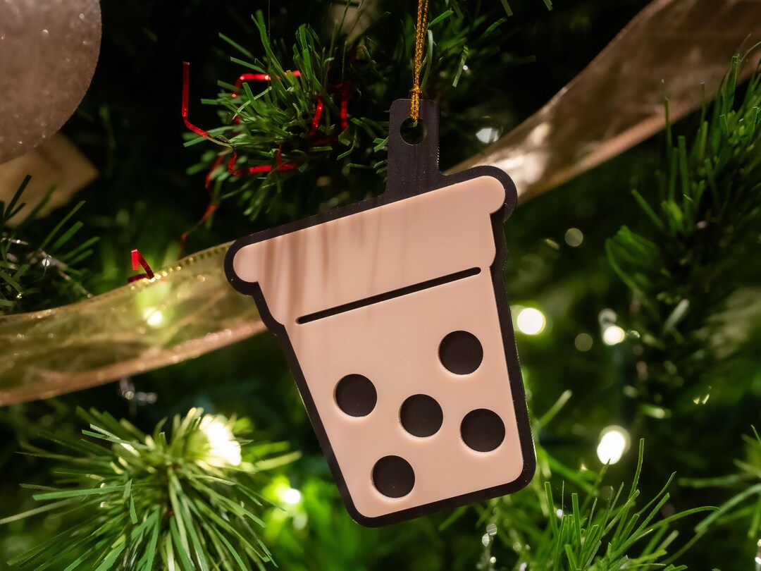 Cute Acrylic Boba Milk Tea Ornament for the Holidays This Season. Boba ...
