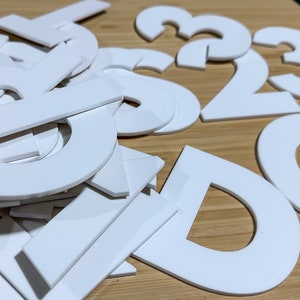 Matte Acrylic Letter Number for Art and Craft | Free 3M Adhesive ...