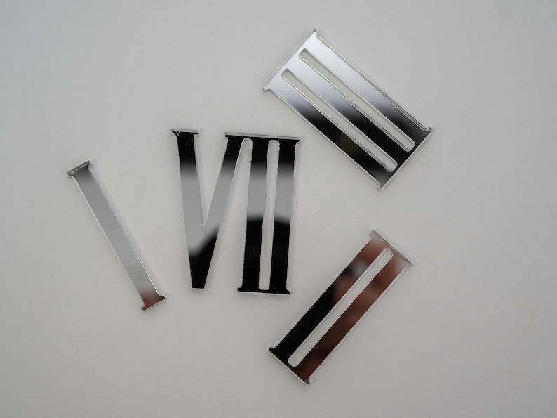 Roman Numeral Clock Numbers Acrylic Set | Gloss Matte or Mirror Finish ...
