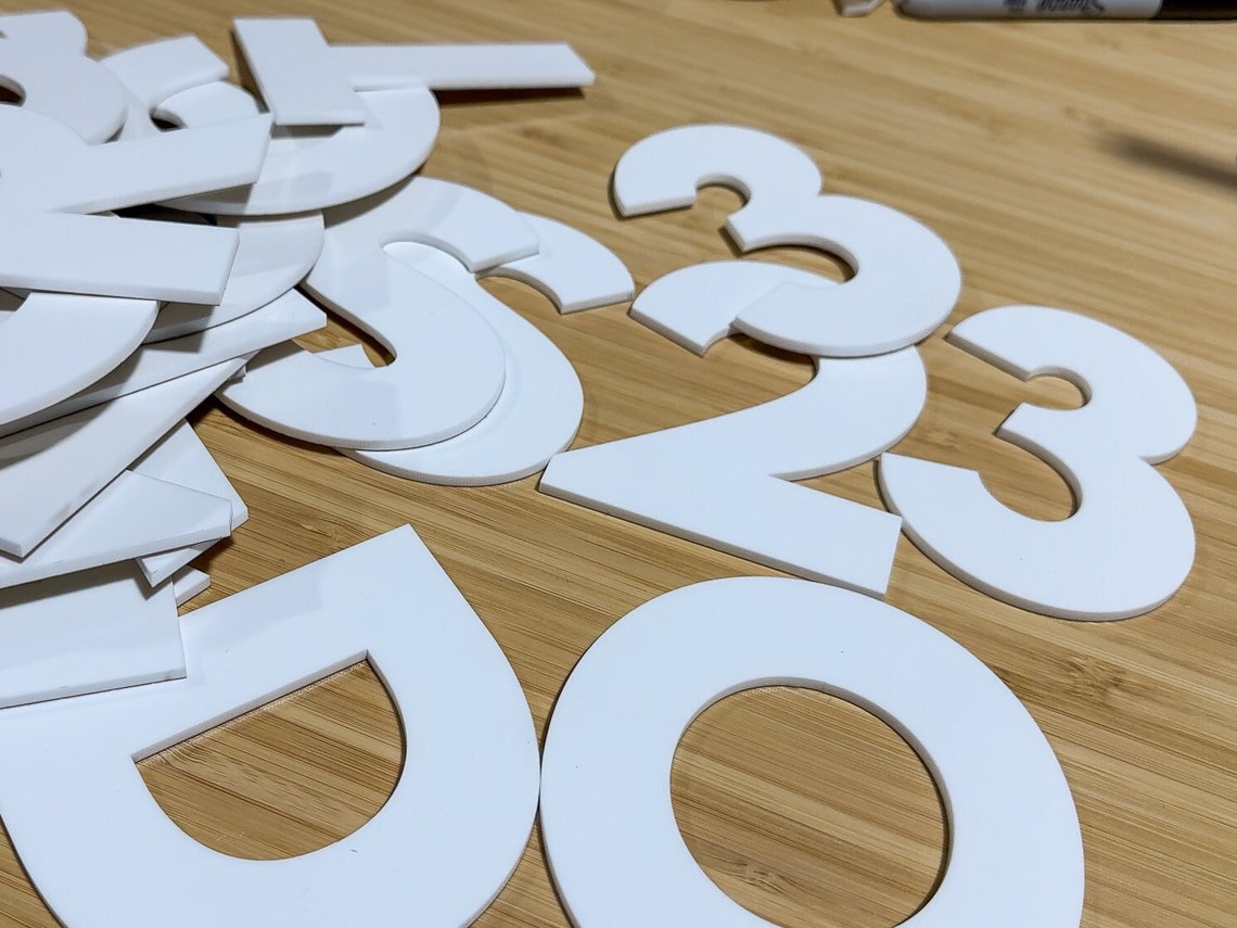 Matte Acrylic Letter Number for Art and Craft | Free 3M Adhesive ...
