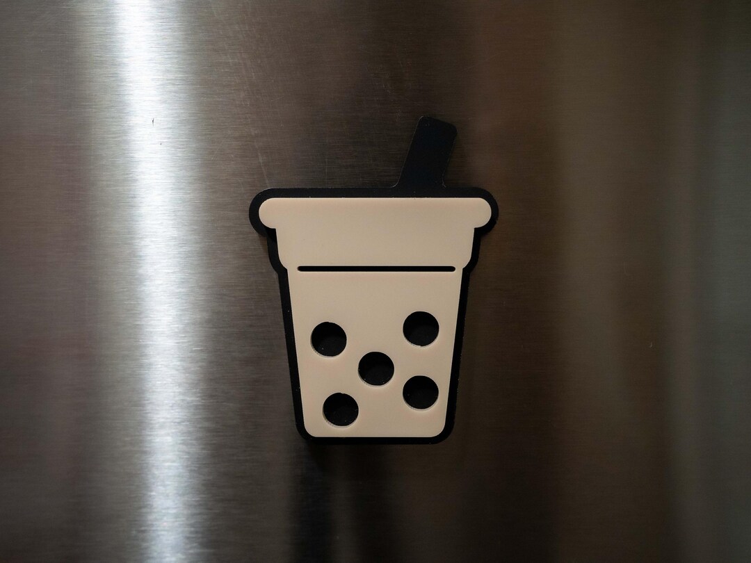Cute Acrylic Boba Milk Tea Fridge Magnet for the Holiday Season. Boba ...