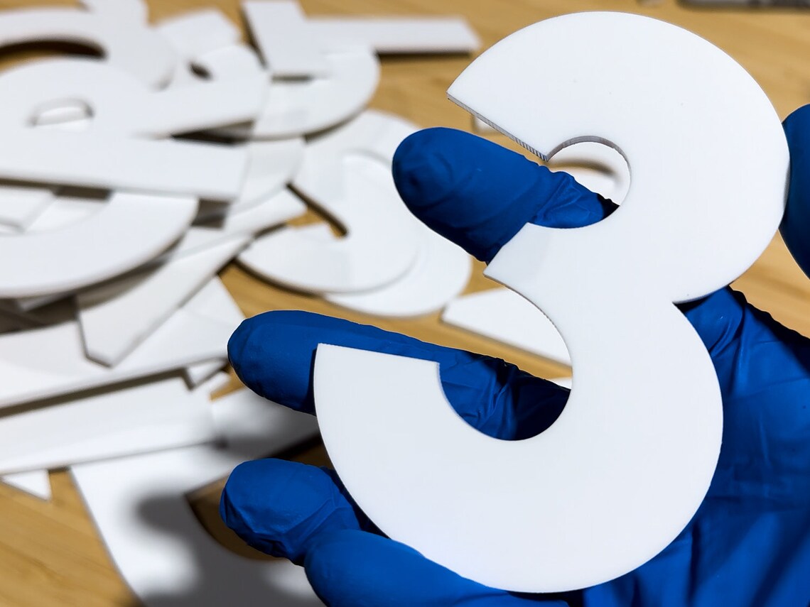 Matte Acrylic Letter Number for Art and Craft | Free 3M Adhesive ...