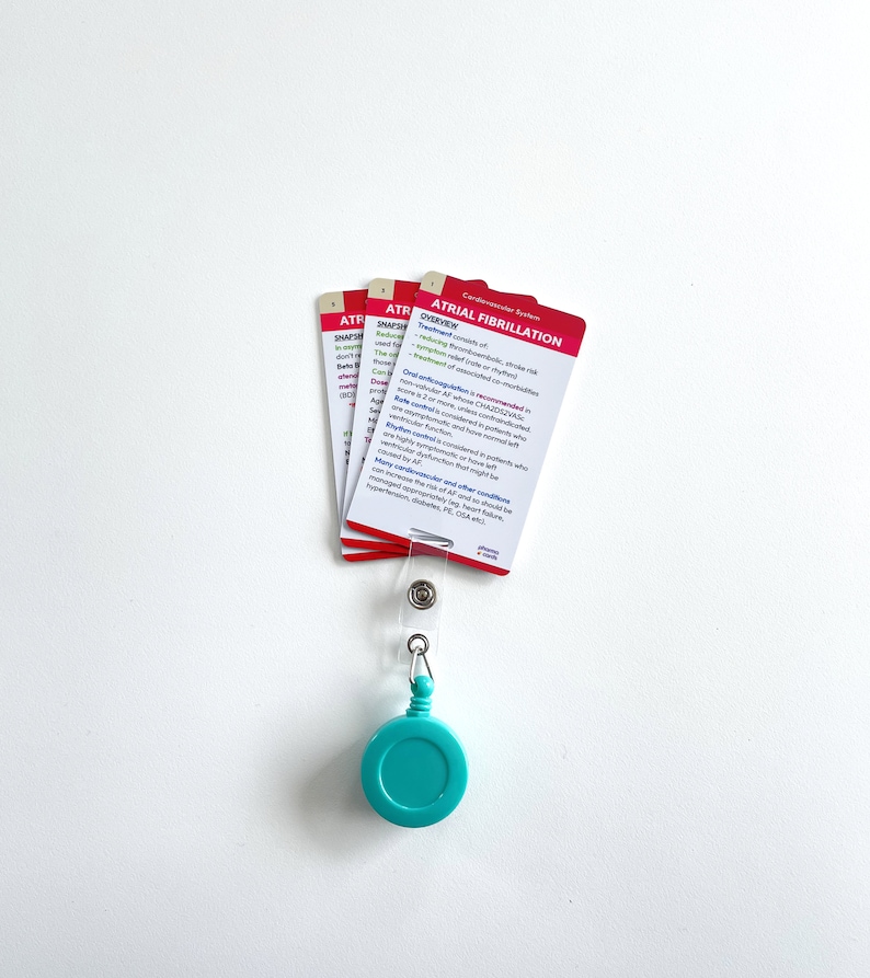 ATRIAL FIBRILLATION Reference Card Bundle - Etsy